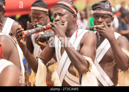 Sombi dancers performing during the 2023 Puusdung Festival at Pankshin ...
