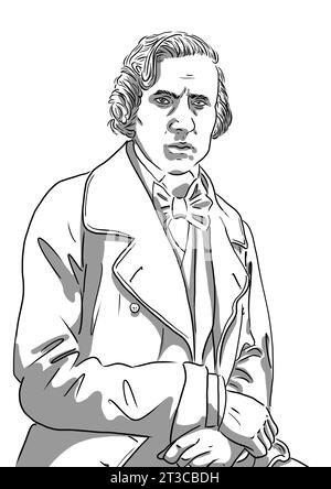 Portrait of Chopin, famous composer and musician Stock Photo - Alamy