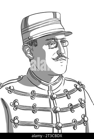 Portrait of Alfred Dreyfus, famous french captain, known for the ...