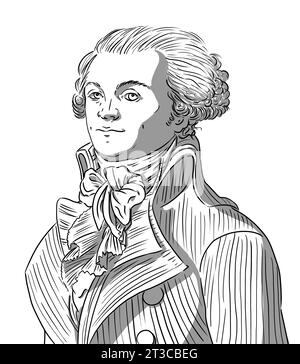Portrait of Robespierre, famous french revolutionary man Stock Photo ...