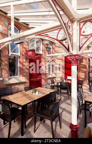 Preserved and restored station buildings, Irlam, Greater Manchester ...
