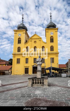 CROATIA, OSIJEK. St Michael Church in the 18th century Baroque citadel ...