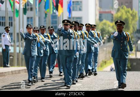 Addis Ababa, Ethiopia. 24th Oct, 2023. Security guards of the UN ...