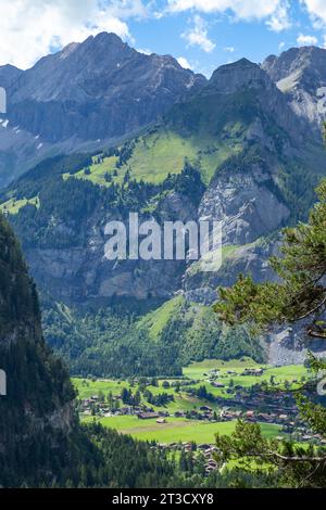 Aerial view of Kandersteg, Switzerland, landscape Stock Photo - Alamy