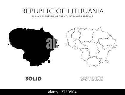 Lithuania map. Borders of Lithuania for your infographic. Vector ...