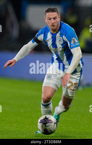 Ben Wiles #23 of Huddersfield Town arrives ahead of the Sky Bet ...