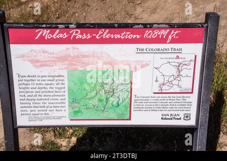 Molas Pass summit Million Dollar Highway Rte 550 Colorado Stock Photo ...