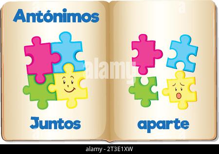 Illustrated picture word card depicting the antonyms 'humano' and ...