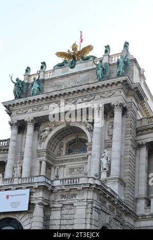Vienna, Austria. The famous "Hitler Balcony" at the New Hofburg. Adolf ...