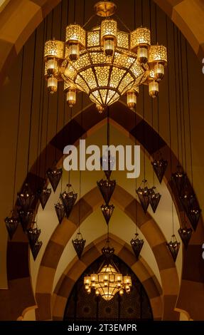 Pearl Qatar, Doha- 10/10/23 : A variety of Arabic chandeliers and lamps ...