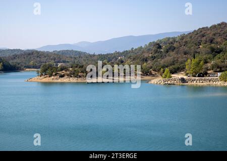 The lake Saint Cassien near Fayence on the French Riviera Stock Photo ...