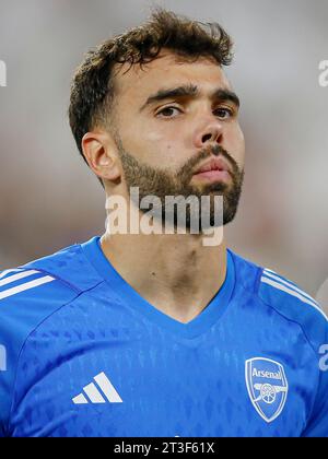 David Raya of Arsenal FC in action during the UEFA Champions League ...