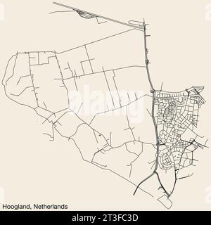 Street roads map of HOOGLAND, NETHERLANDS Stock Vector Image & Art - Alamy