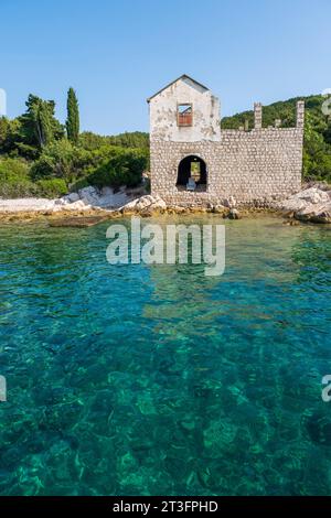 Croatia, Dalmatia, Elaphiti Islands, island of Otok Ruda, remains of an ...