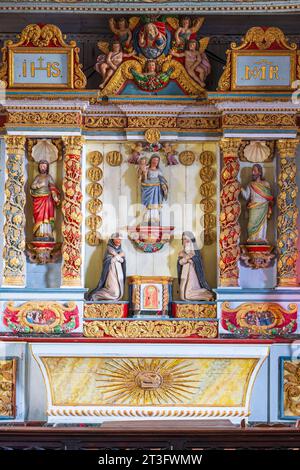 France, Finistere, Commana, parish close, Saint-Derrien church, 17th ...