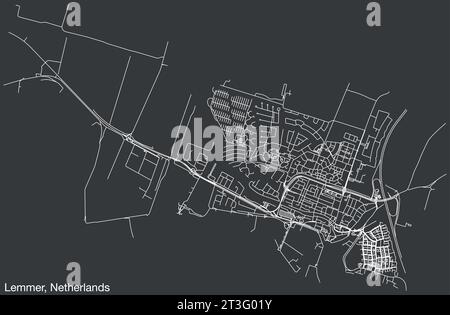 Street roads map of LEMMER, NETHERLANDS Stock Vector Image & Art - Alamy