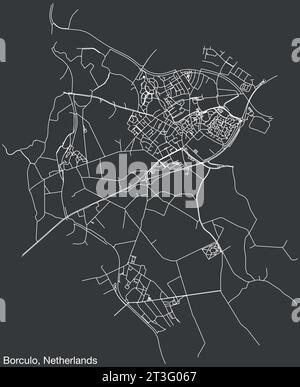 Street roads map of BORCULO, NETHERLANDS Stock Vector Image & Art - Alamy