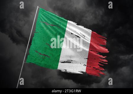 Italy torn flag on transparent background Stock Photo - Alamy