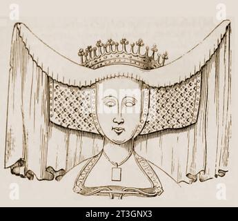 Portrait of Beatrice of Portugal, Countess of Arundel (dated 1439 Stock ...