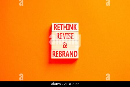 Rethink revise rebrand symbol. Concept word Rethink Revise and Rebrand ...