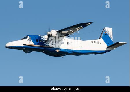 A Dornier 228 NXT (Do228 NXT) short takeoff and landing (STOL) aircraft ...