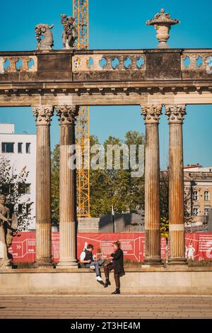 remains of the ringer colonnade in front of City Palace in Potsdam ...