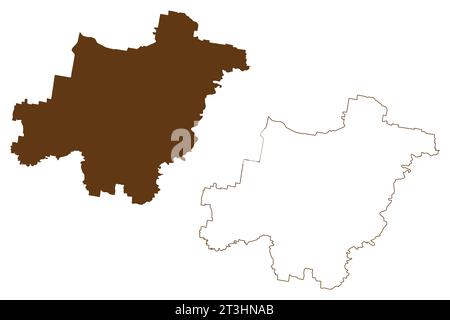 Logan City (Commonwealth of Australia, Queensland state) map vector ...