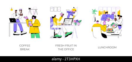 Lunchroom isolated cartoon vector illustrations Stock Vector Image ...