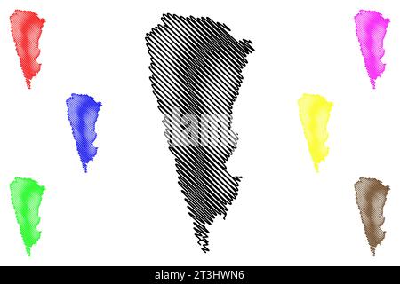 Lake Mainit (Republic of the Philippines, Mindanao) map vector ...