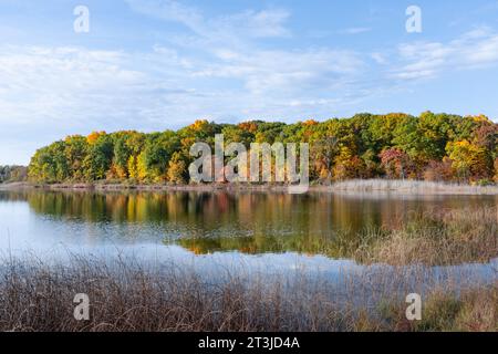 Dickinson Lake, Seven Lakes State Park, near Holly, Michigan Stock ...