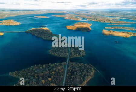 Aerial view of Long Sault Parkway, Canada Stock Photo - Alamy