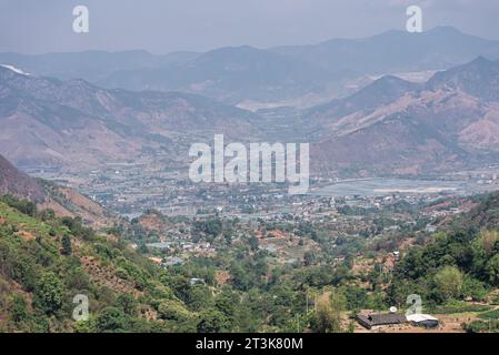 Aerial photo of the layout of Miyi County in Sichuan Province Stock ...