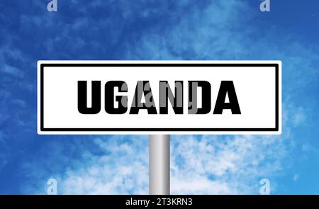 Uganda road sign on sky background Stock Photo - Alamy