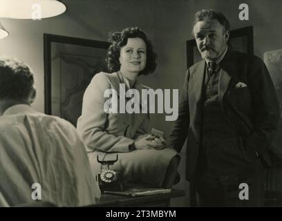 Danish actress Beatrice Bonnesen and actor Gunnar Lauring in the movie ...