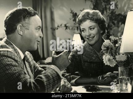 Danish actress Helle Virkner and actor Hans Kurt in the movie Amor i ...