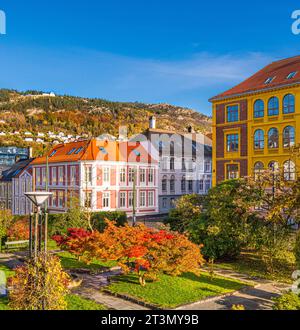 Autumn coours in Bergen, Norway Stock Photo - Alamy