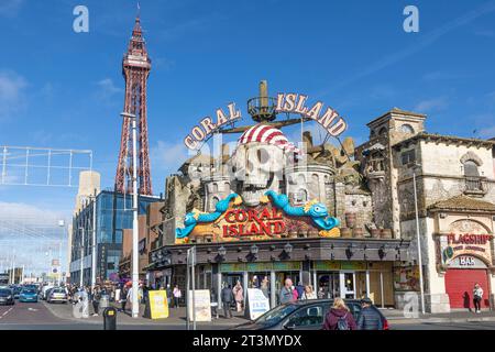 Coral Island amusement Arcade on Blackpool's Promenade Stock Photo - Alamy