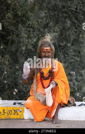 Man sadhu Arunachala South India Stock Photo - Alamy