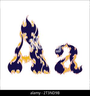 Fiery font blue letter p on a white background Vector Image Stock ...