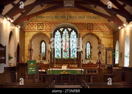 Interior of Kirk Maughold Church, Maughold, Isle of Man Stock Photo - Alamy