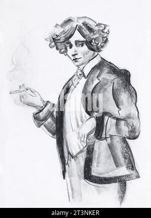 Portrait de Colette (Sidonie-Gabrielle (Sidonie Gabrielle) Colette ...