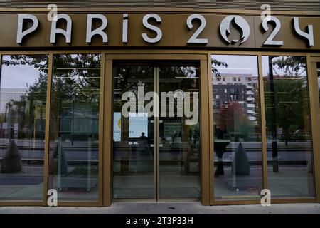 The front of the Pulse building in Saint-Denis, Paris, head offices of ...