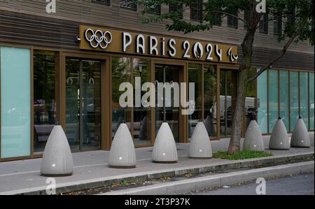 The front of the Pulse building in Saint-Denis, Paris, head offices of ...
