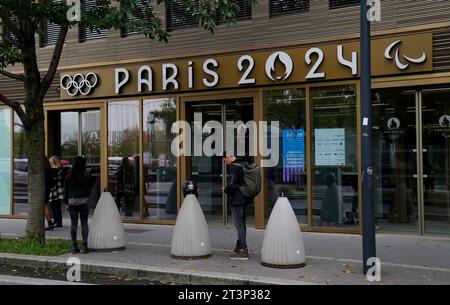The front of the Pulse building in Saint-Denis, Paris, head offices of ...