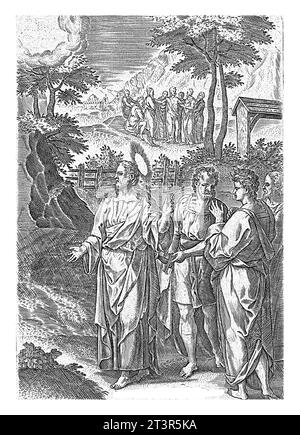 Crucifixion of Christ, Crispijn van de Passe (I), 1600 The crucifixion of Christ on Mount ...