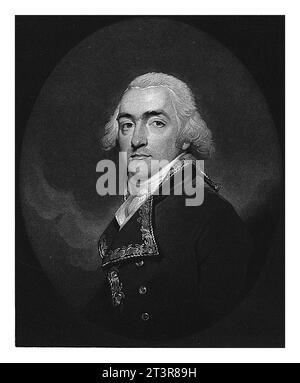 Bust portrait of General Herman Willem Daendels, in military uniform ...