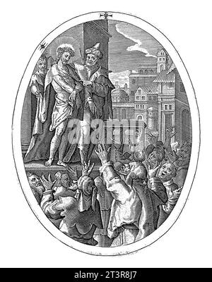 Crucifixion of Christ, Crispijn van de Passe (I), 1600 The crucifixion of Christ on Mount ...