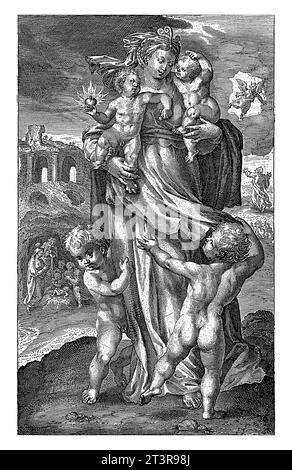 The female personification of Love, one of the three divine virtues ...