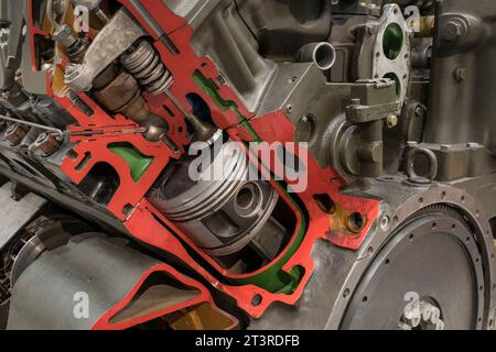 Cut out model of an old diesel engine Stock Photo - Alamy
