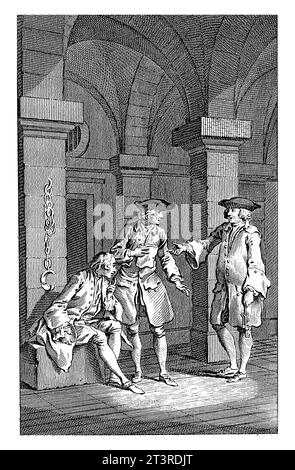 Thomas Jones in prison, Jan Punt, after Hubert Francois Gravelot, 1749 ...